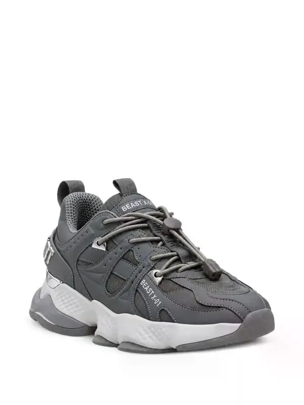 PLEIN SPORT Runner Beast X-01 Panelled Sneakers - Grey