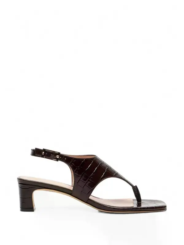 STUART WEITZMAN Baby Babette Crocodile-effect Sandals