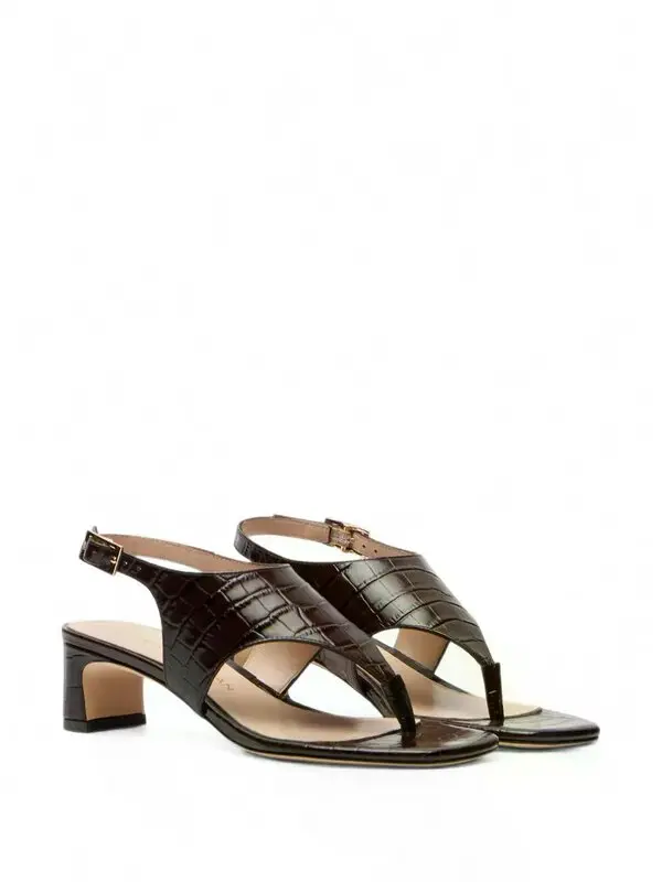 STUART WEITZMAN Baby Babette Crocodile-effect Sandals
