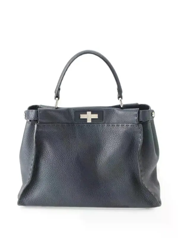 Fendi Selleria Peekaboo Iconic Satchel - Blue