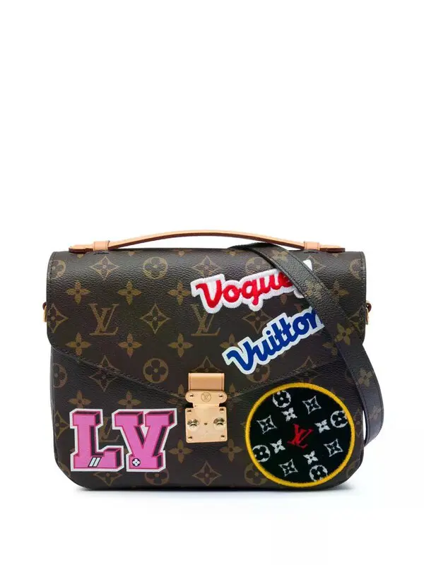 LOUIS VUITTON 2018 Monogram Patches Pochette Metis Satchel