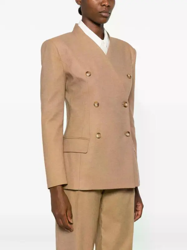 LE SULLY STUDIO Double-breasted Padded-shoulder Blazer