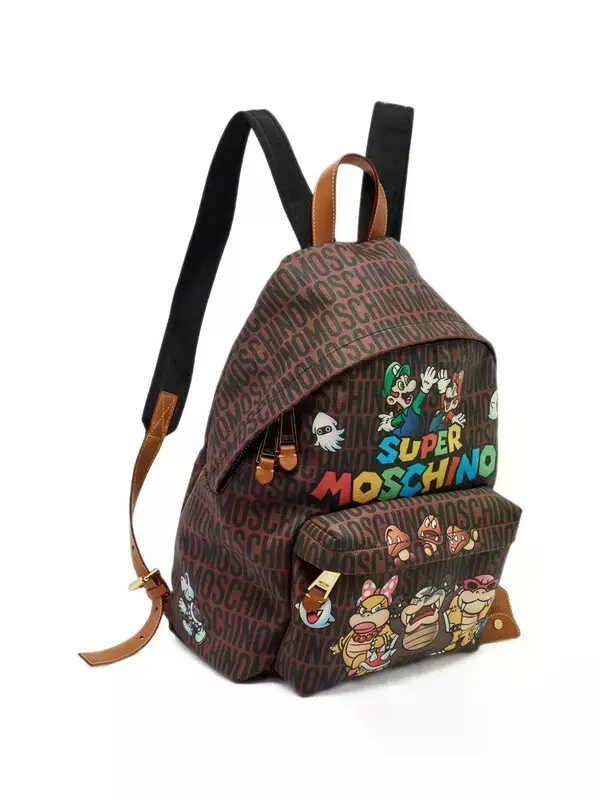 Moschino Super -print Backpack