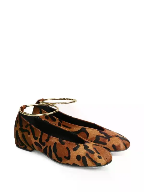 CHANTAL Animal-print Bangle-detail Ballet Flats