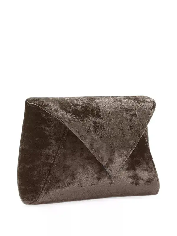 Tyler Ellis Medium Lee Pouchet Crushed Velvet Clutch Bag