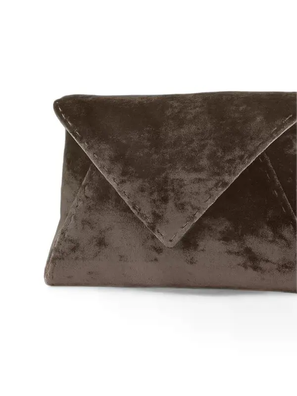 Tyler Ellis Medium Lee Pouchet Crushed Velvet Clutch Bag