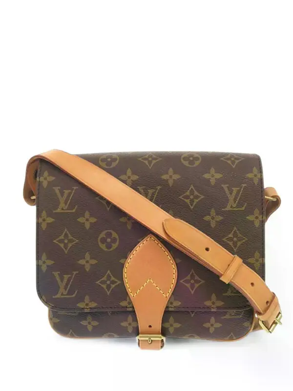 LOUIS VUITTON 1992 Monogram Cartouchiere Mm Crossbody Bag - Brown