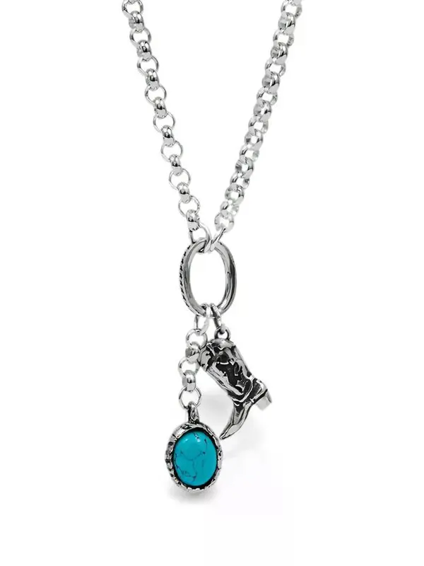 TWOJEYS Turquoise Boot Necklace