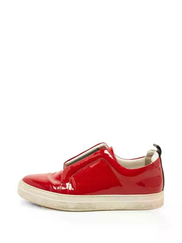 Pierre Hardy Patent Leather Slip-on Sneakers