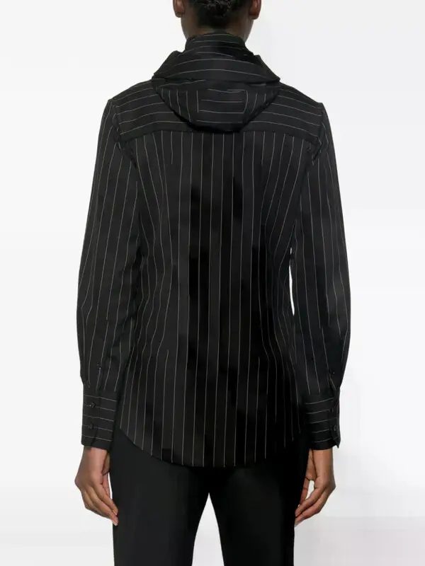 JEAN PAUL GAULTIER Pinstripe Hooded Shirt