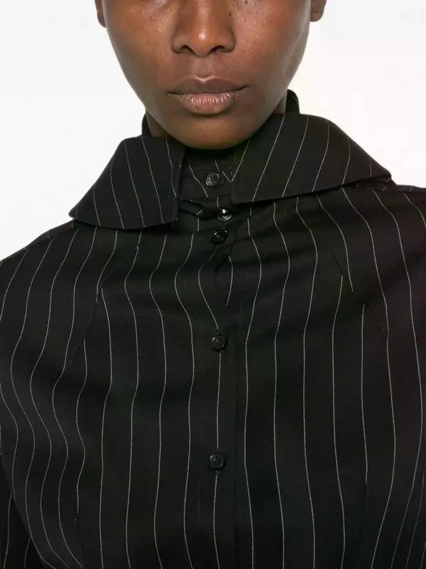 JEAN PAUL GAULTIER Pinstripe Hooded Shirt