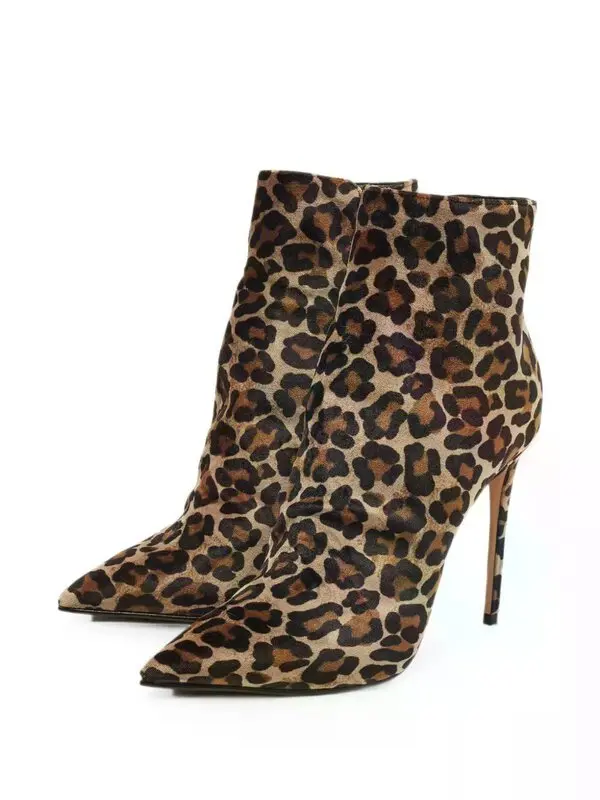 LE SILLA Leopard-print Heeled Ankle Boots
