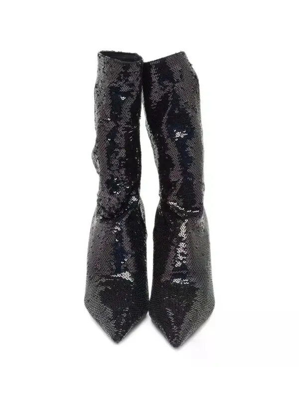 Balenciaga Knife Sequin Ankle Boots