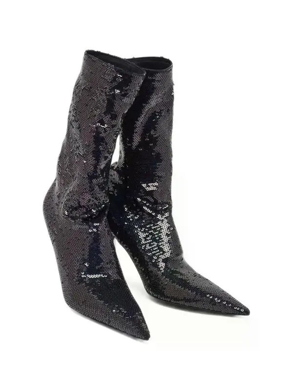 Balenciaga Knife Sequin Ankle Boots