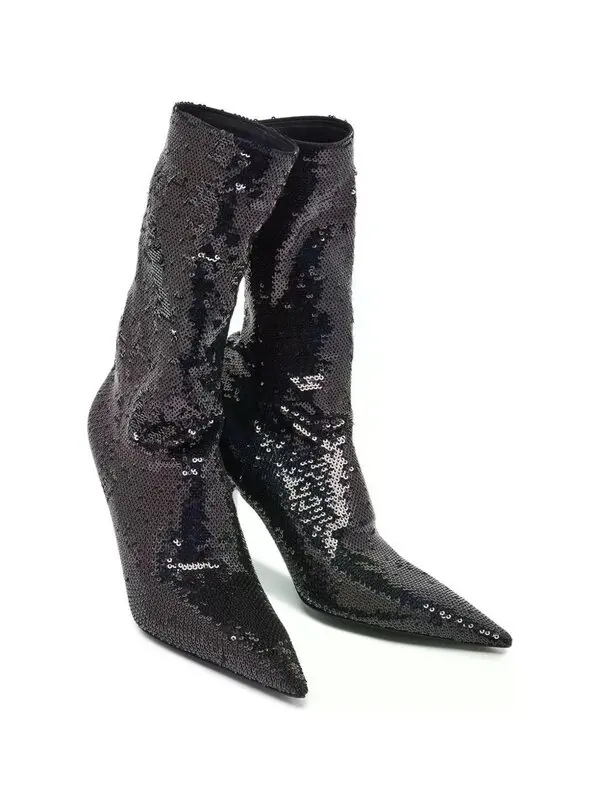 Balenciaga Knife Sequin Ankle Boots