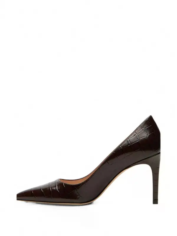 STUART WEITZMAN Power Crocodile-effect Pumps