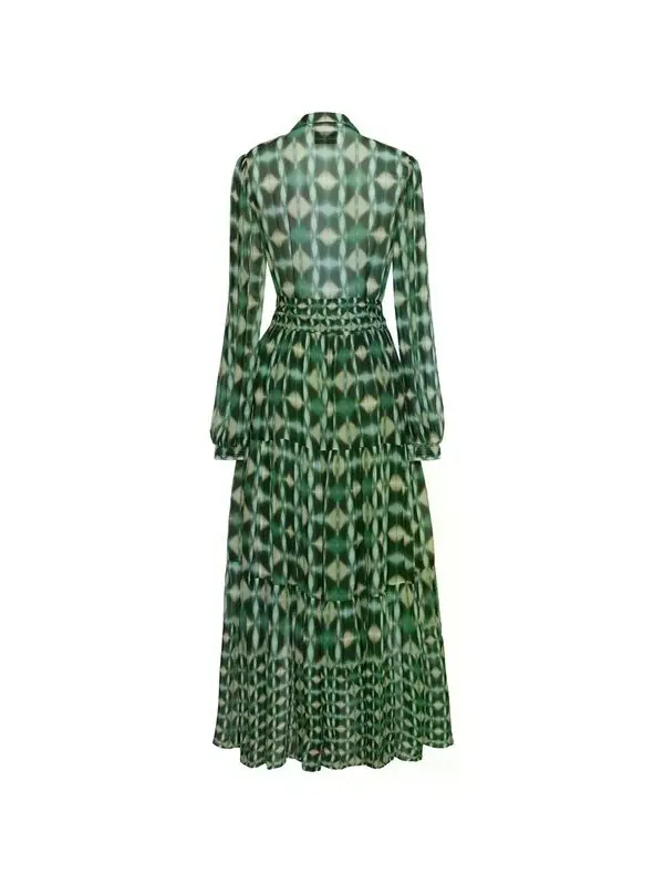 Cara Cara Barbara Geometric Print Maxi Dress