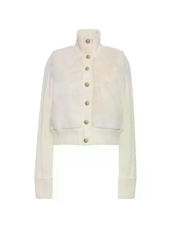 Cara Cara Logan Faux-fur Cardigan - Neutrals