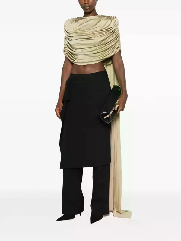 LE SULLY STUDIO Tailored Layered Wool Trousers