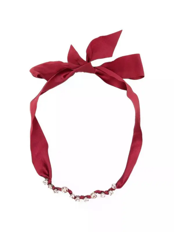 FORTE_FORTE Crystal-embellished Self-tie Necklace