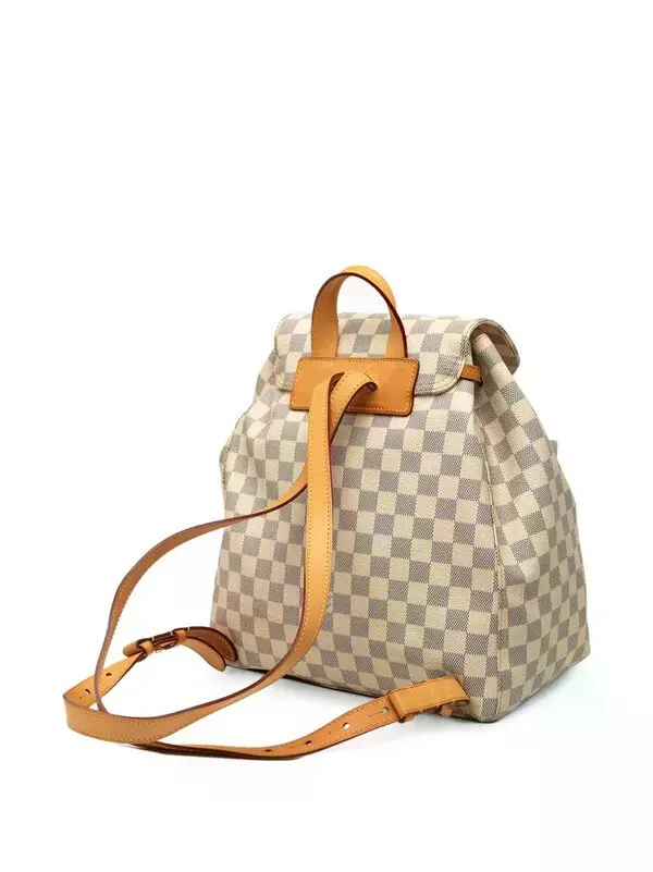 LOUIS VUITTON Damier Azur Sperone Backpack - White