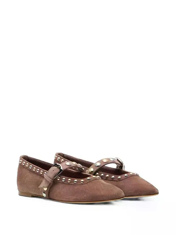 STUART WEITZMAN Perry Stud-embellished Ballet Flats