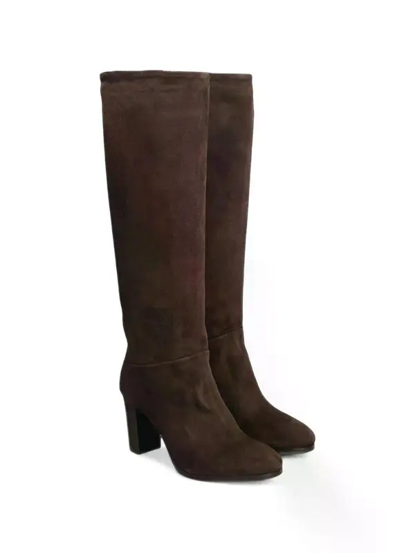 JULIE DEE Suede Block-heel Boots