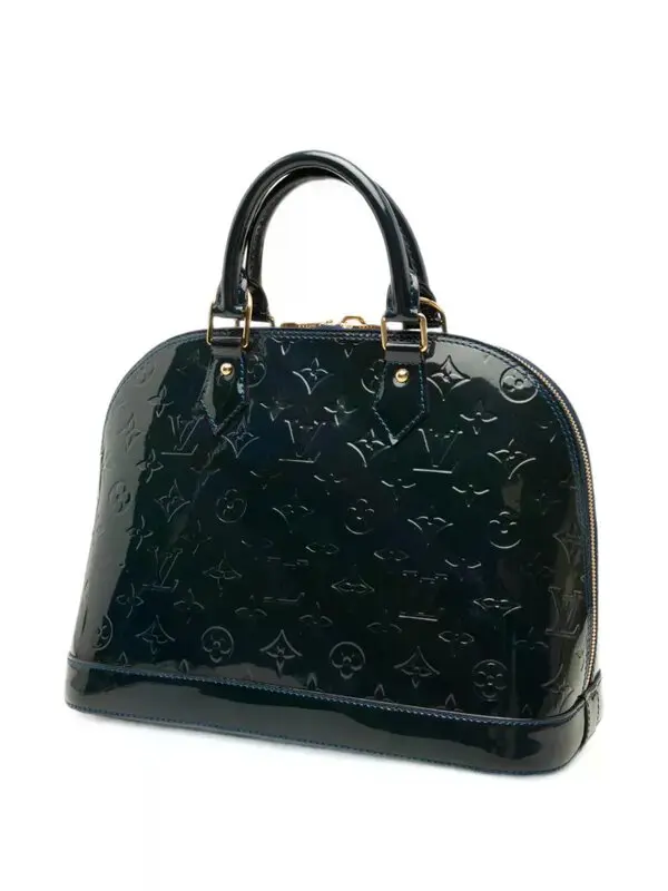 LOUIS VUITTON Monogram Vernis Alma Pm Handbag - Blue