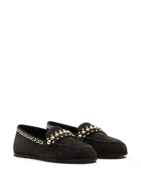 STUART WEITZMAN Perry Stud-embellished Loafers
