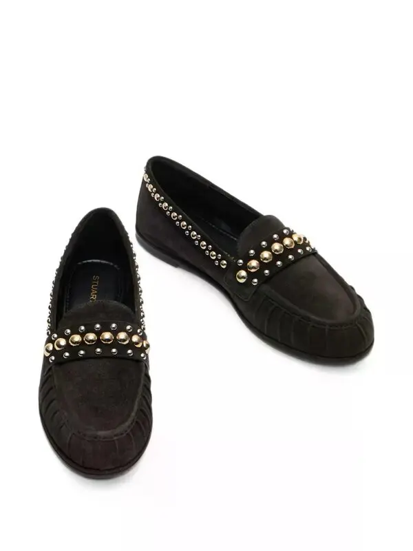 STUART WEITZMAN Perry Stud-embellished Loafers