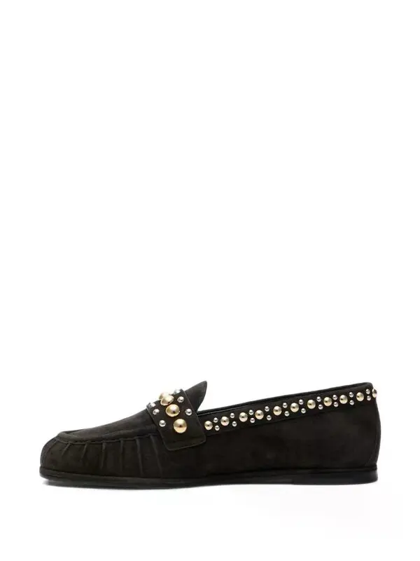 STUART WEITZMAN Perry Stud-embellished Loafers
