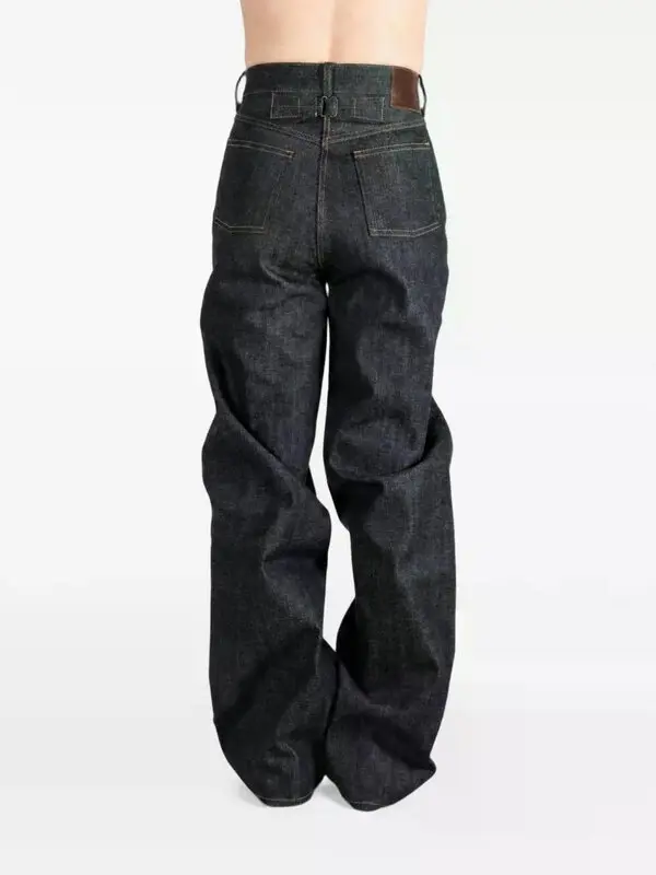 TAIGA TAKAHASHI Contrast-stitching Wide-leg Jeans