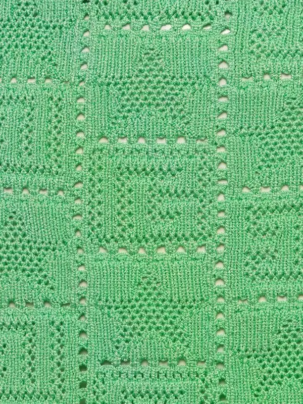 Balmain Monogram Pointelle-knit Mini Skirt