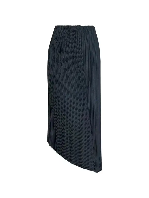 Issey Miyake Unfurling Pleats Asymmetric Skirt - Blue
