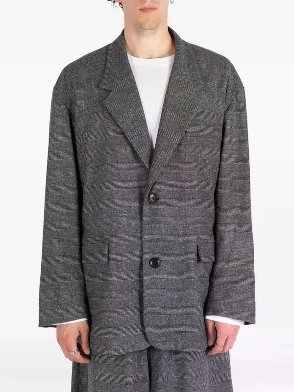 SOCIETE ANONYME Checked Wool Blazer