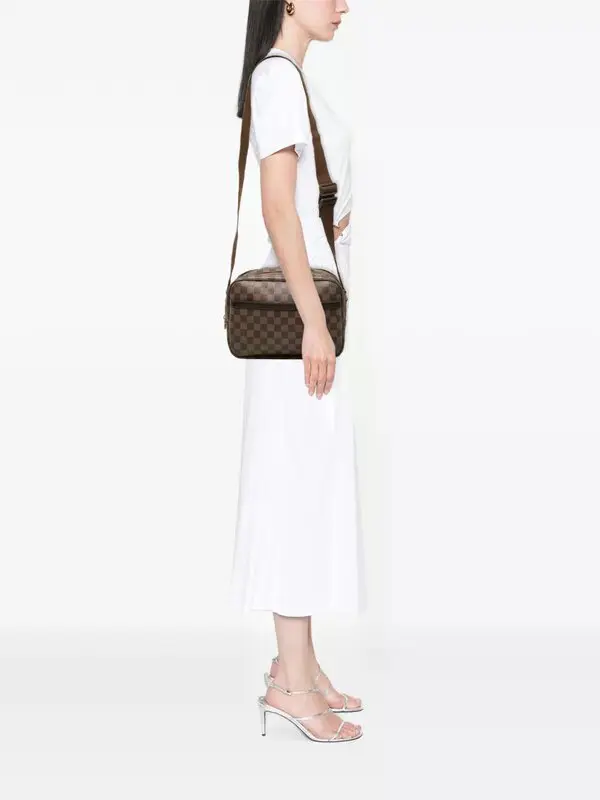 LOUIS VUITTON 2009 Damier Ebene Reporter Pm Crossbody Bag