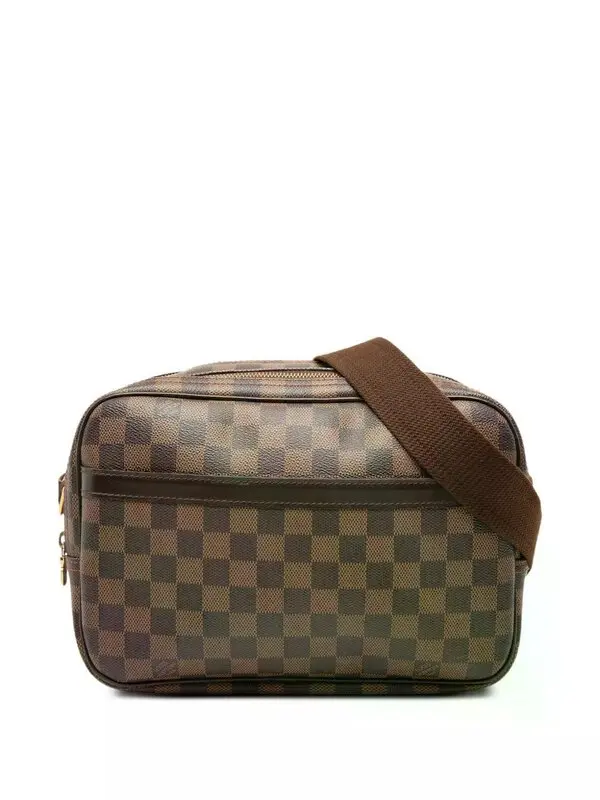 LOUIS VUITTON 2009 Damier Ebene Reporter Pm Crossbody Bag - Brown