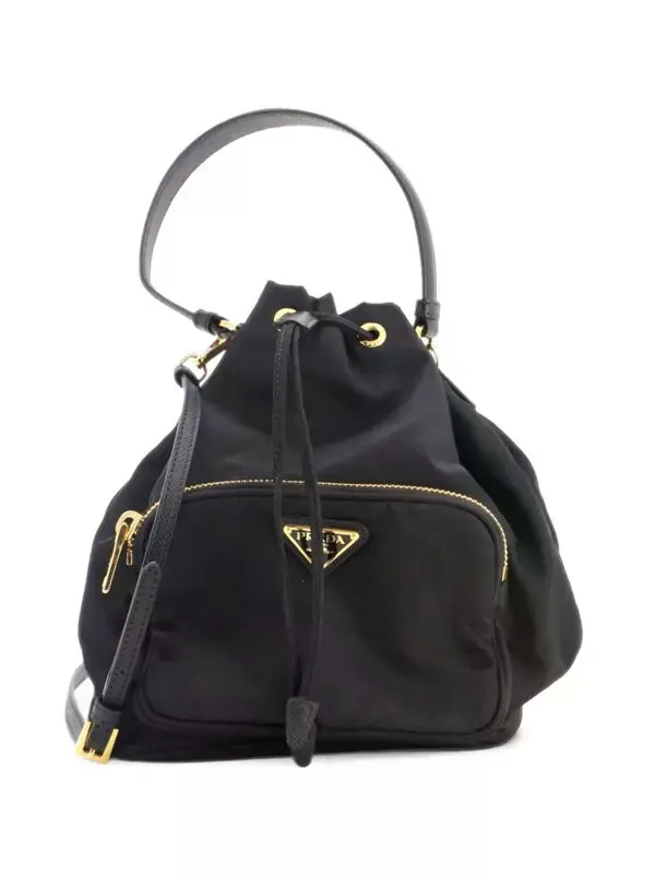 Prada Drawstring Tessuto Small Bucket Bag