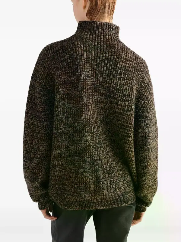 LEMAIRE High-neck Yak Alpaca Sweater - Brown