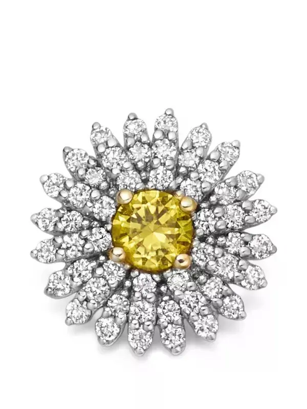 Loquet Diamond And Sapphire Daisy Charm