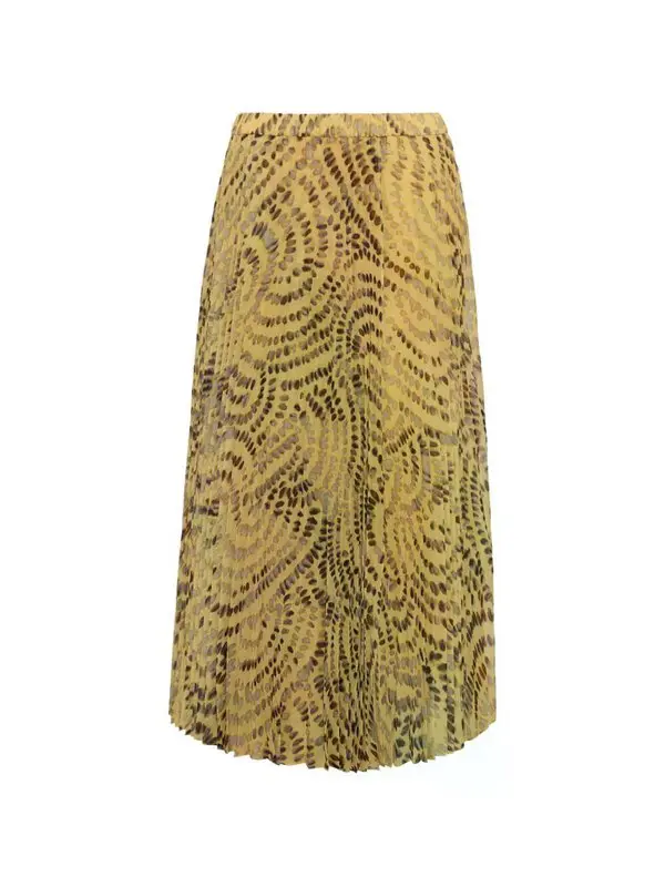 Cara Cara Otta Pleated Midi Skirt - Yellow