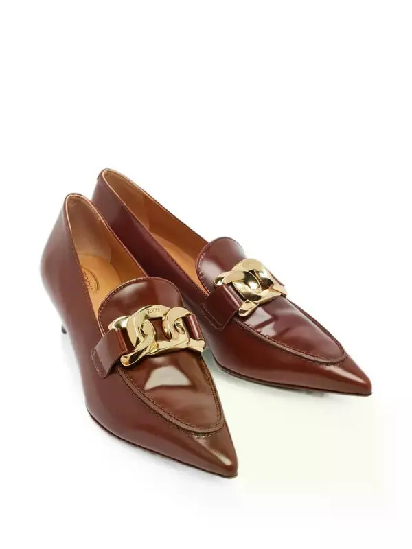 TOD'S Chain-link Loafer Pumps