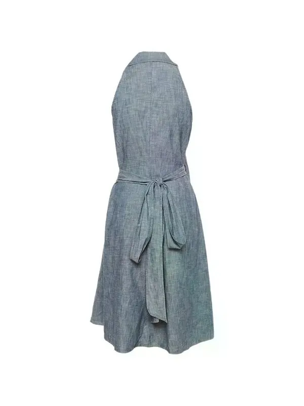 Ralph Lauren Sleeveless Wrap Midi Dress - Blue