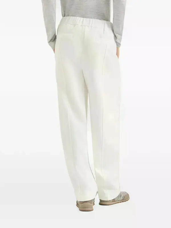 Brunello Cucinelli Cotton Smooth French-terry Pleated Track Trousers
