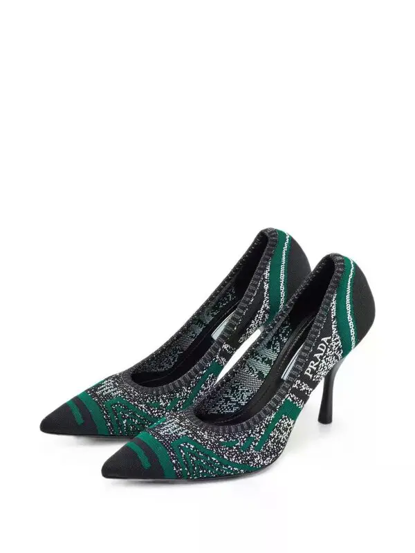 Prada Stretch-knit Heeled Pumps