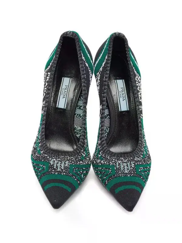 Prada Stretch-knit Heeled Pumps