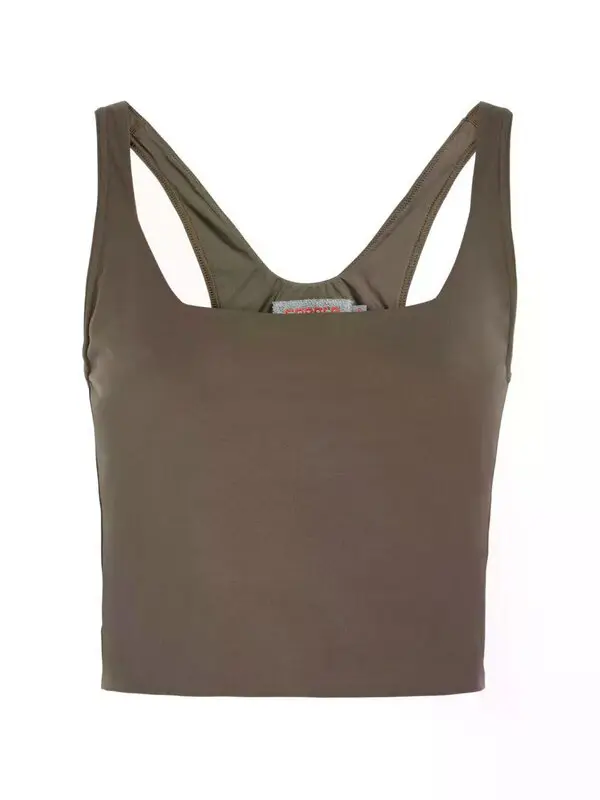 SPENCE Martina Square-neck Racerback Tank Top - Brown
