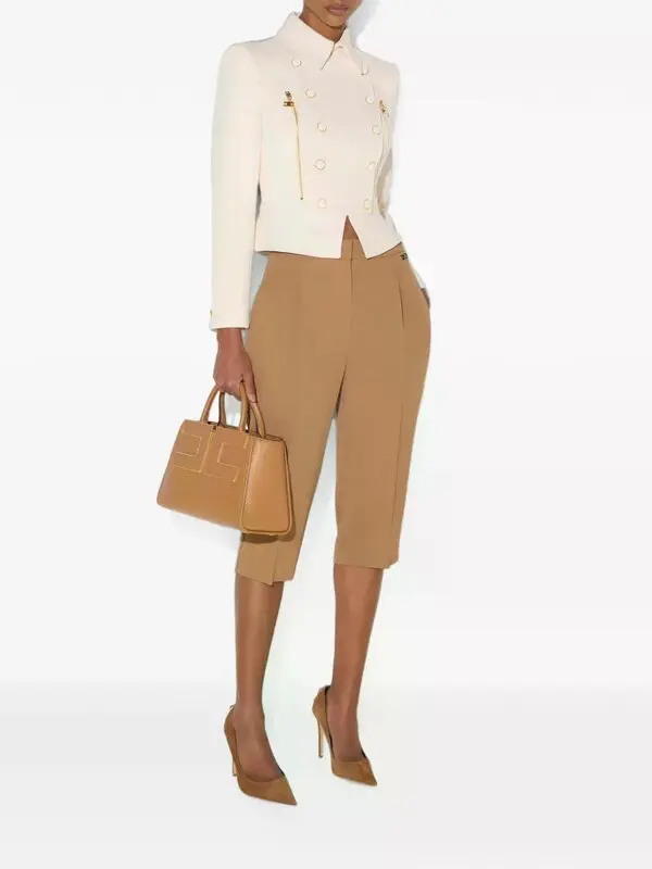 Elisabetta Franchi Flowing Gabardine Trousers
