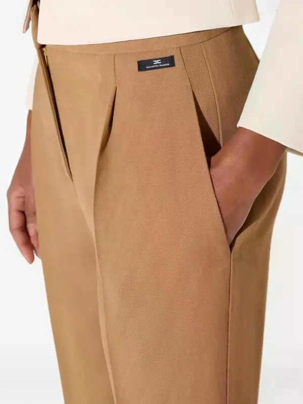 Elisabetta Franchi Flowing Gabardine Trousers