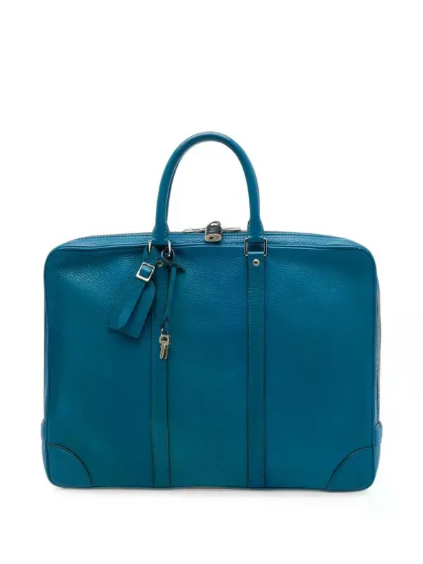 LOUIS VUITTON Grained Calfskin Porte Documents Voyage Business Bag
